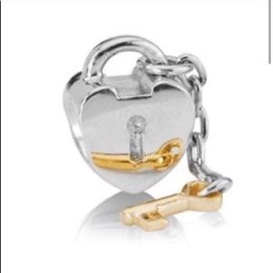 Pandora | Jewelry | Heart Lock And Key Pandora Charm | Poshmark